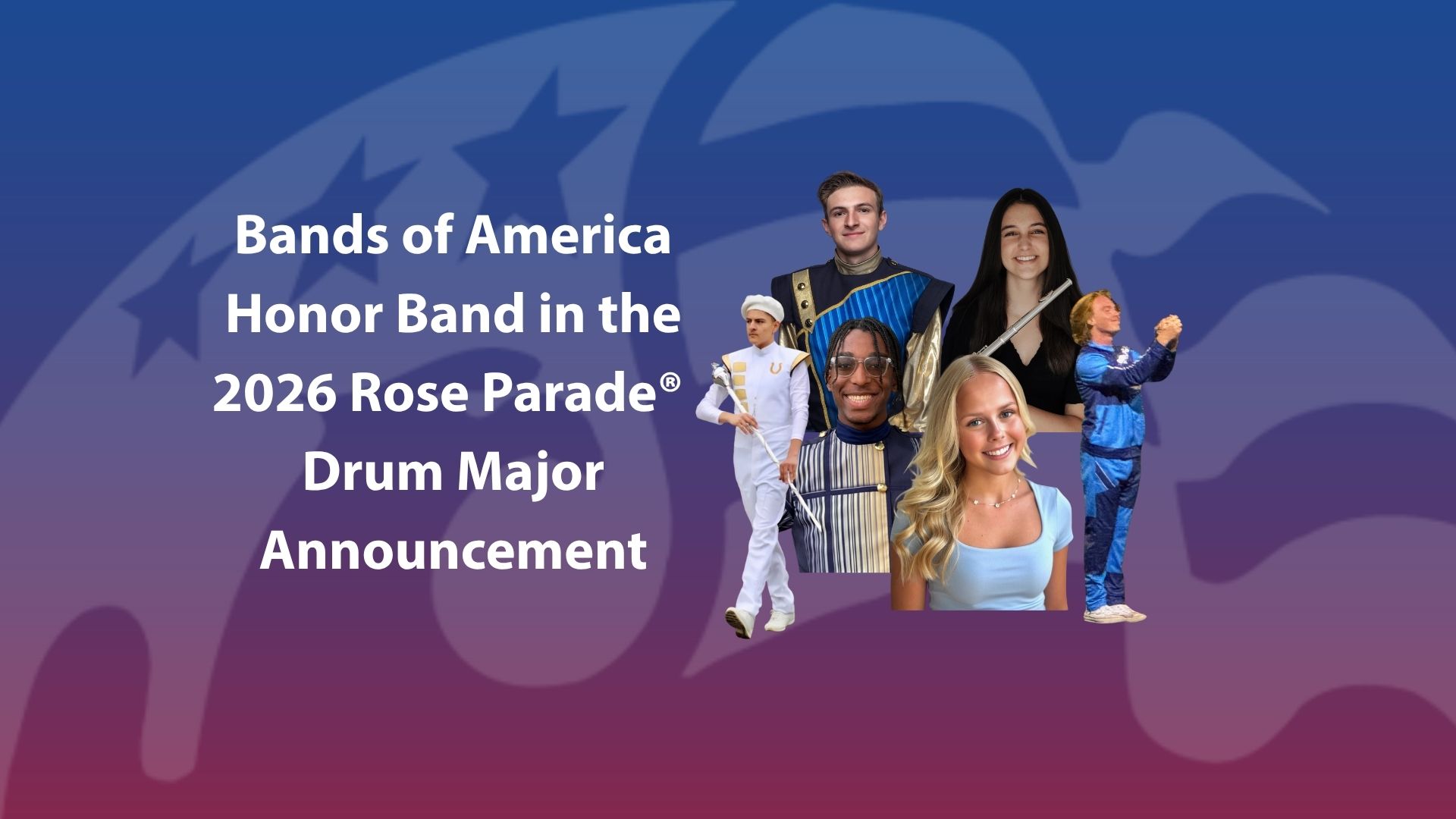 Six drum majors chosen for the Bands of America Honor Band in the 2026 ...